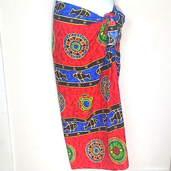 Accessories | Sarong Scarf Wrap Bright Tropical Hawaiian Native ...